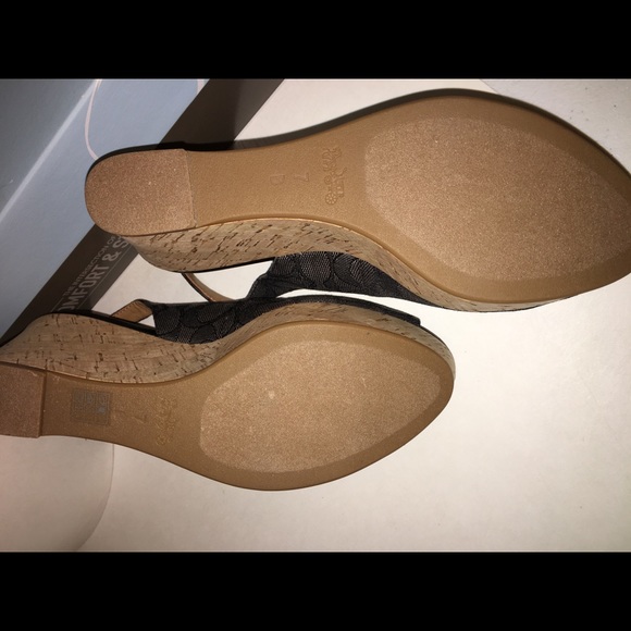 Coach | Shoes | Coach Wedge Open Toed Heel | Poshmark